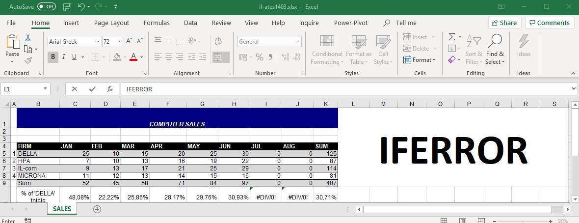 The IFERROR Function – Excelpedia