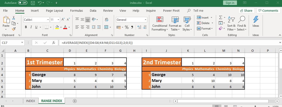 How to use the INDEX function – Excelpedia