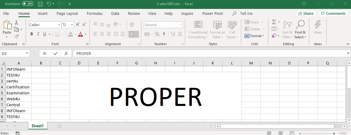 The PROPER Function – Excelpedia