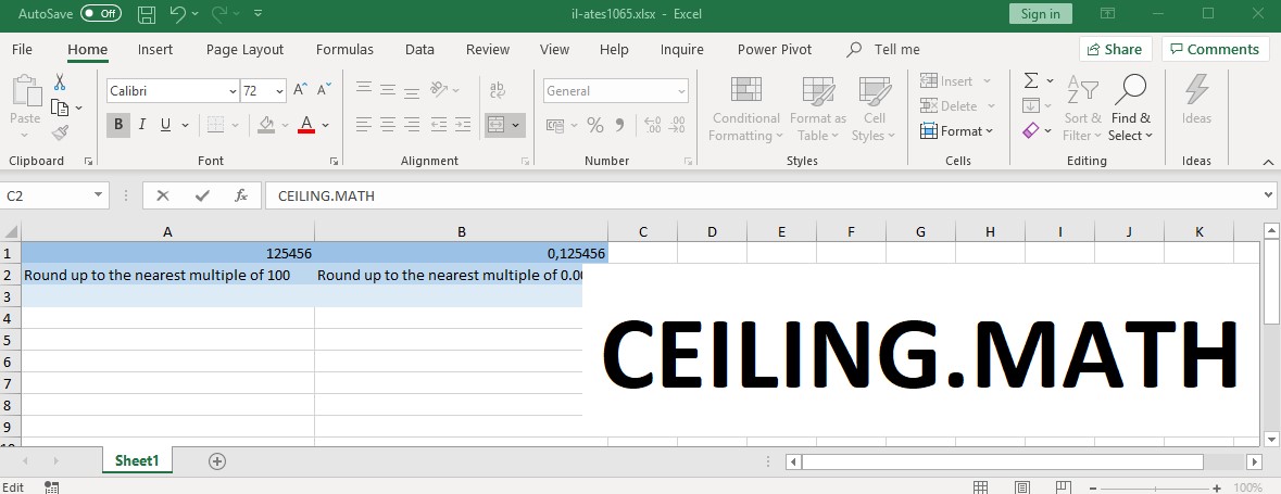 The Ceiling Math Function Excelpedia