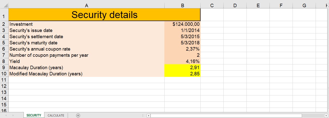 How To Use The Financial Functions Duration Mduration Excelpedia 6450